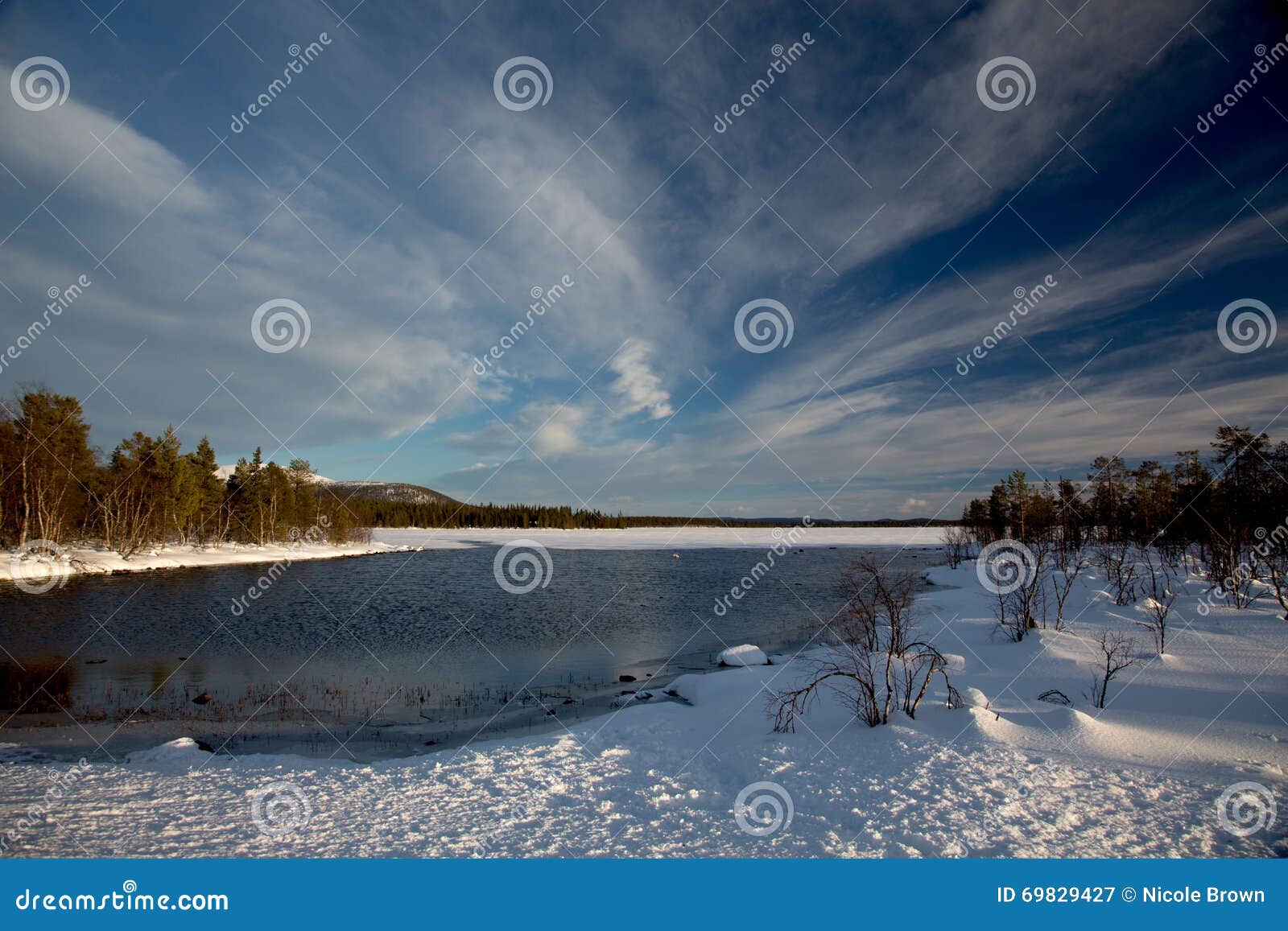 Spring stock image. Image of frozen, skis, snowmobile - 69829427