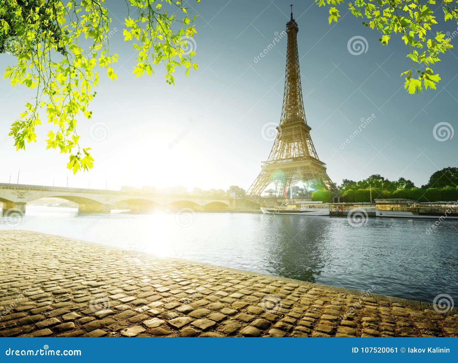 Spring time in Paris stock image. Image of france, cityscape - 107520061