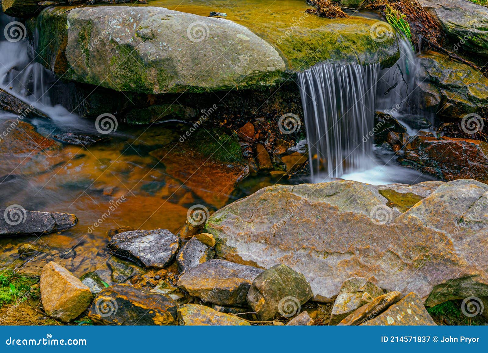 Spring time water flow stock image. Image of resources - 214571837