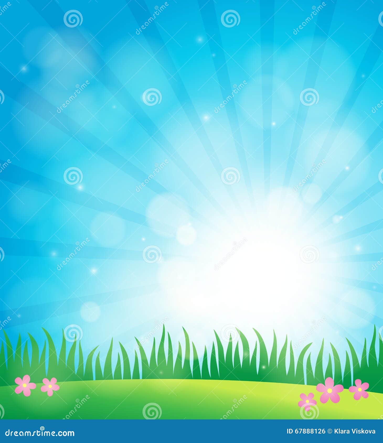 Spring topic background 2 stock vector. Illustration of rays - 67888126