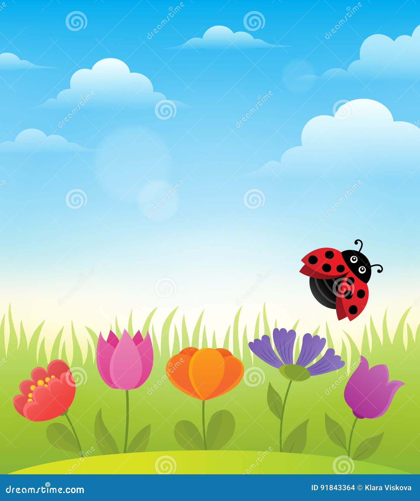 Spring topic background 7 stock vector. Illustration of decorative ...