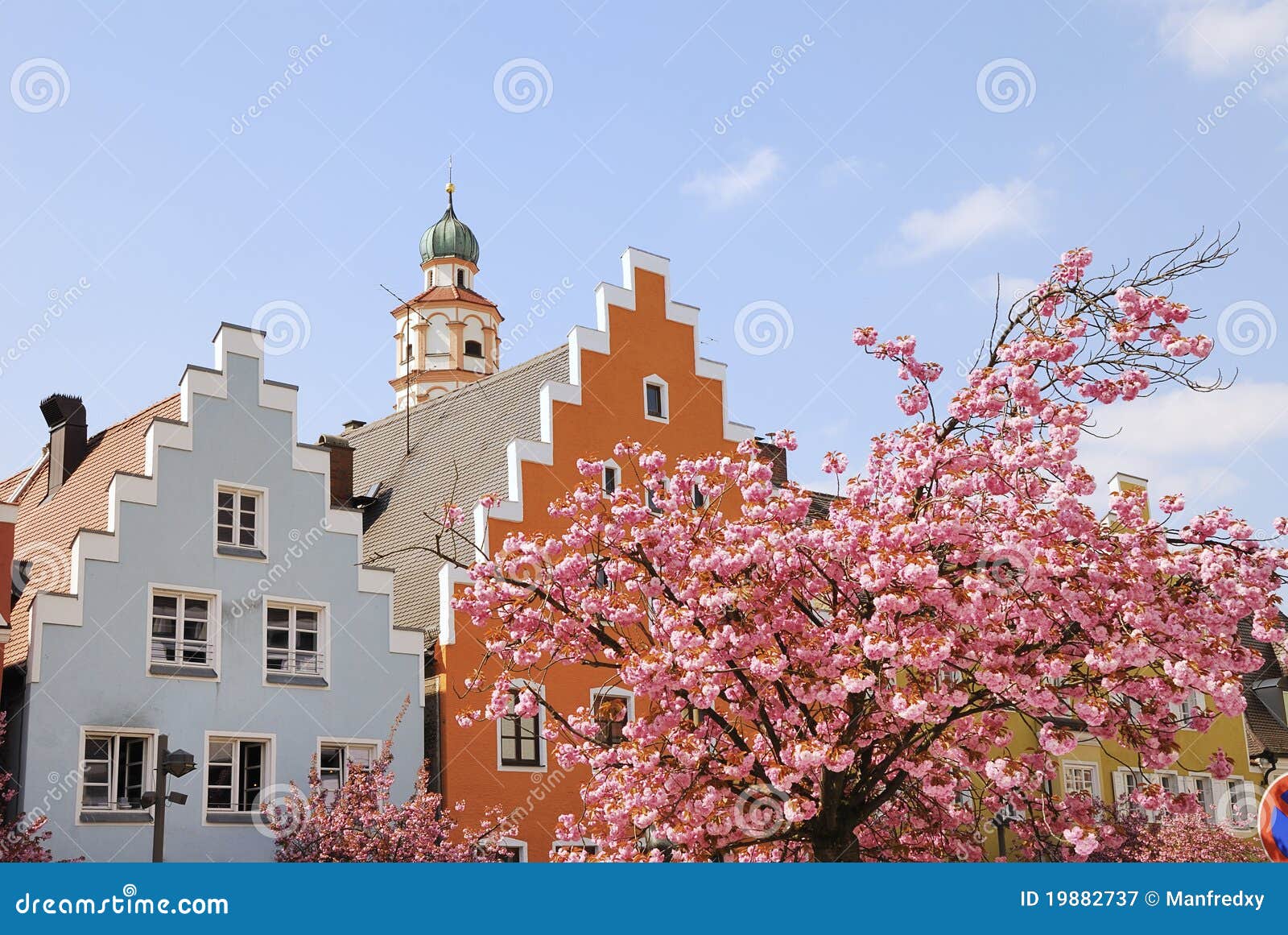 Spring in town stock image. Image of spring, schrobenhausen - 19882737
