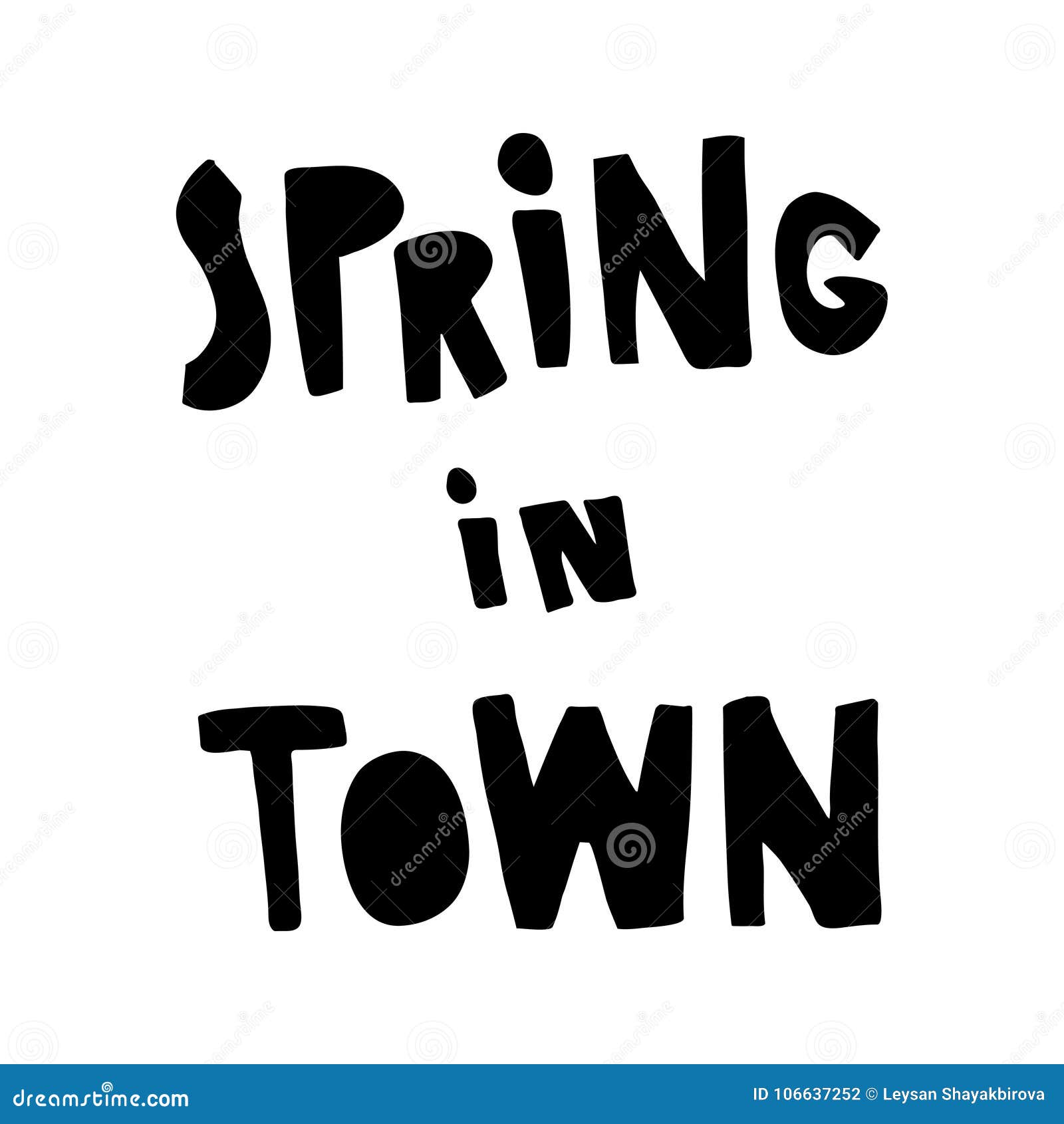 Spring in town stock vector. Illustration of background - 106637252