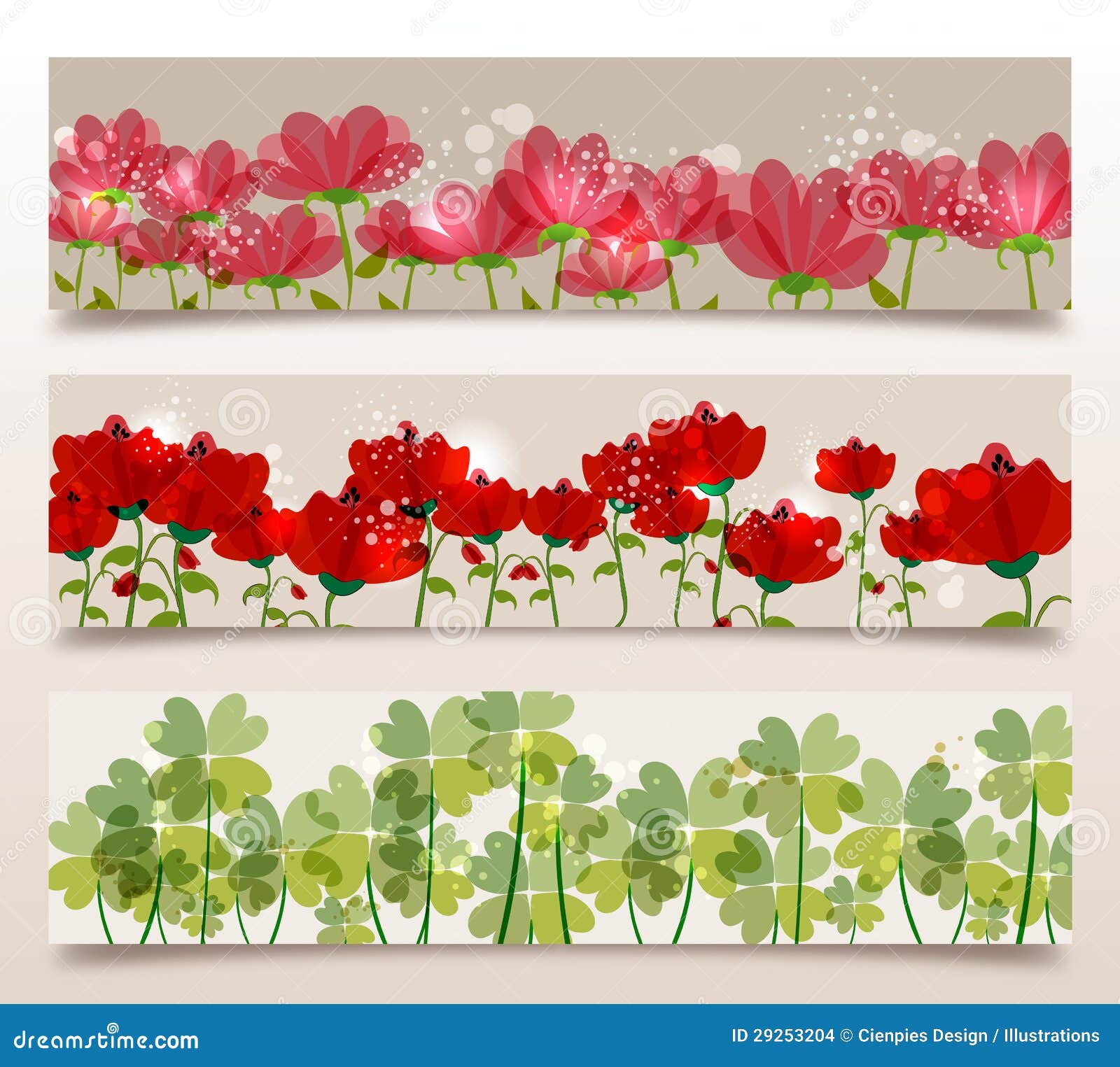 Spring Transparency Banners Stock Vector - Illustration of element ...