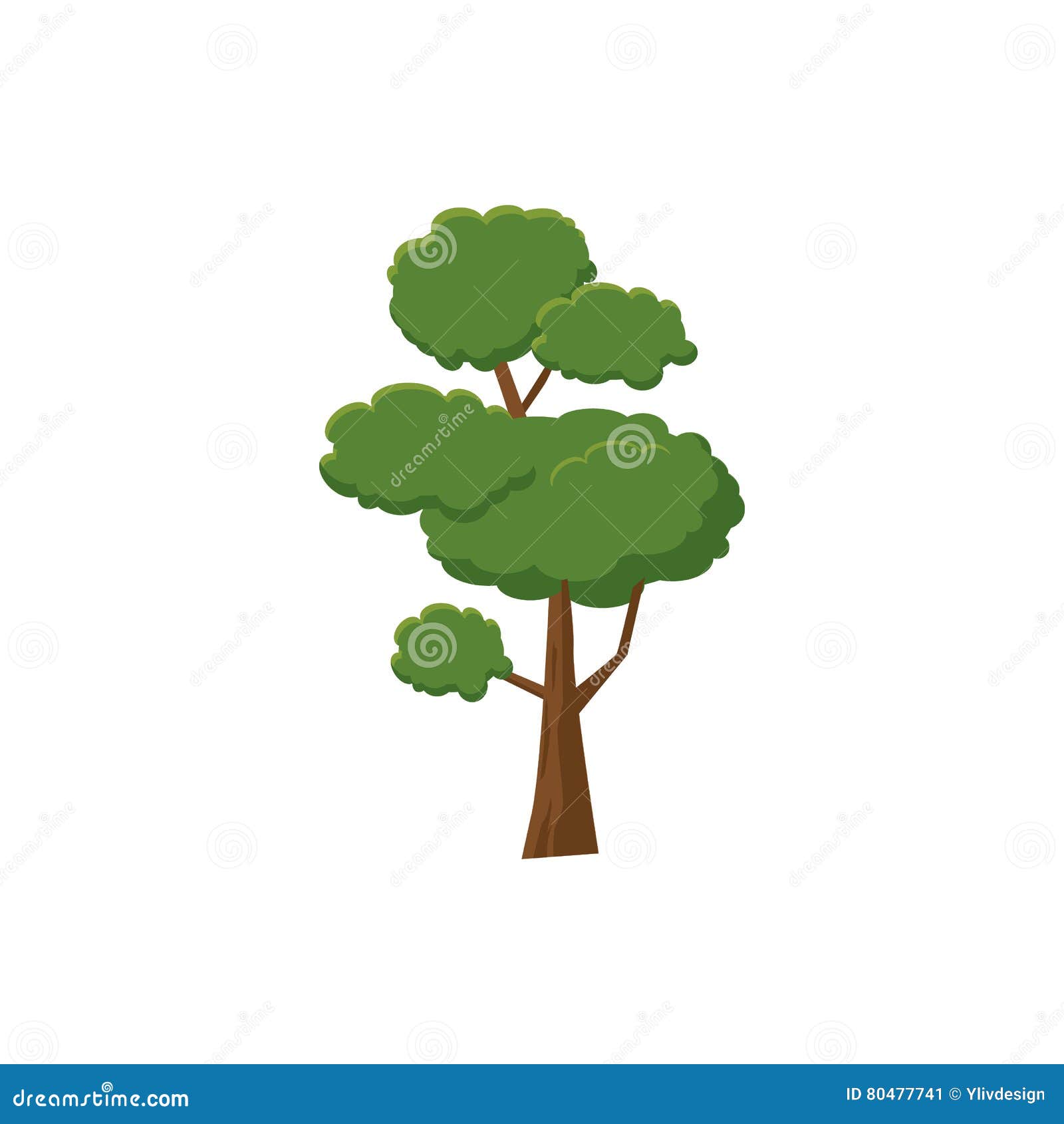 Spring Tree Icon, Cartoon Style Stock Vector - Illustration of painting ...