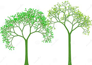 Spring trees, stock vector. Illustration of plant, shape - 13277918