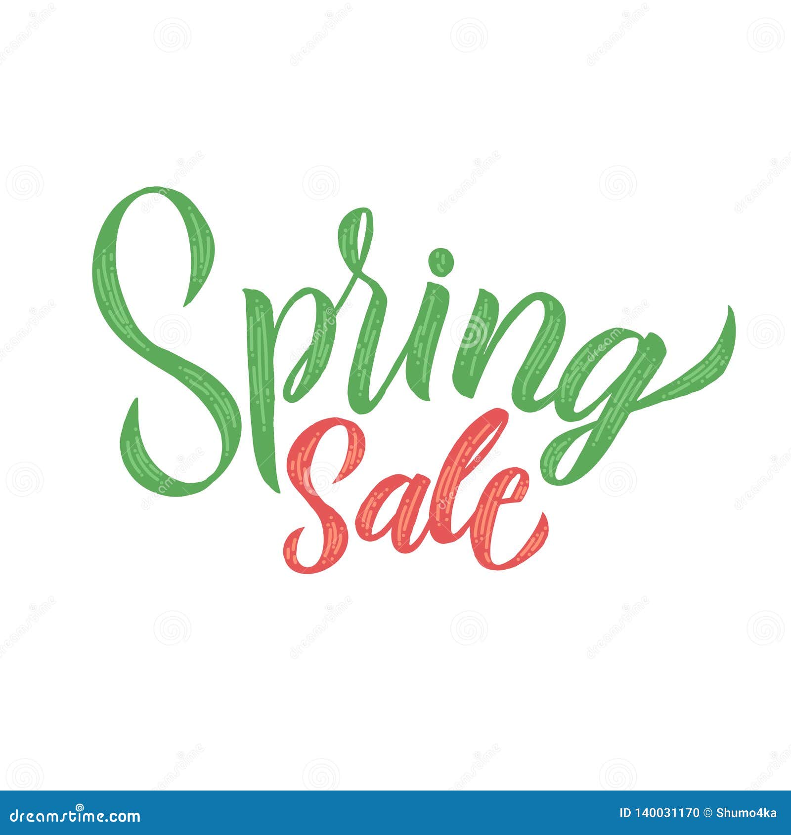 Spring. Trendy Script Lettering Design Spring Sale Stock Vector ...
