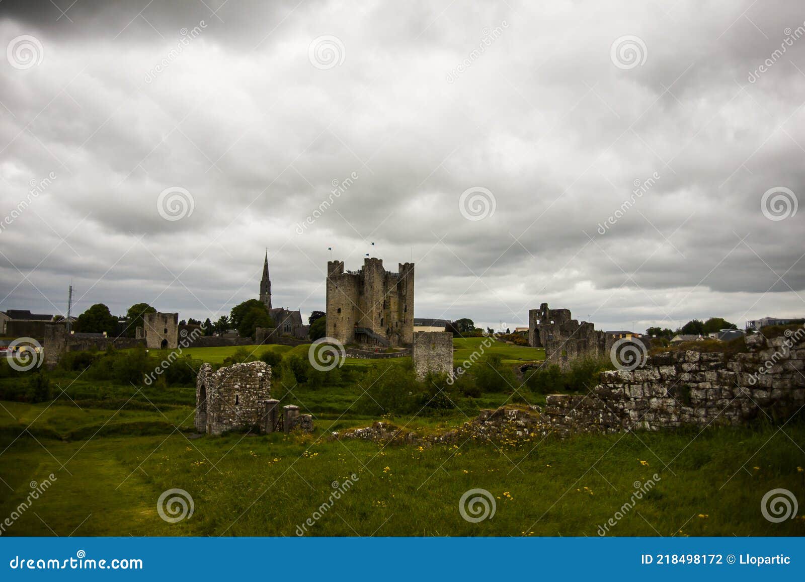 Spring in Trim Castle Caislean Bhaile Atha Troim, Ireland Stock Photo ...