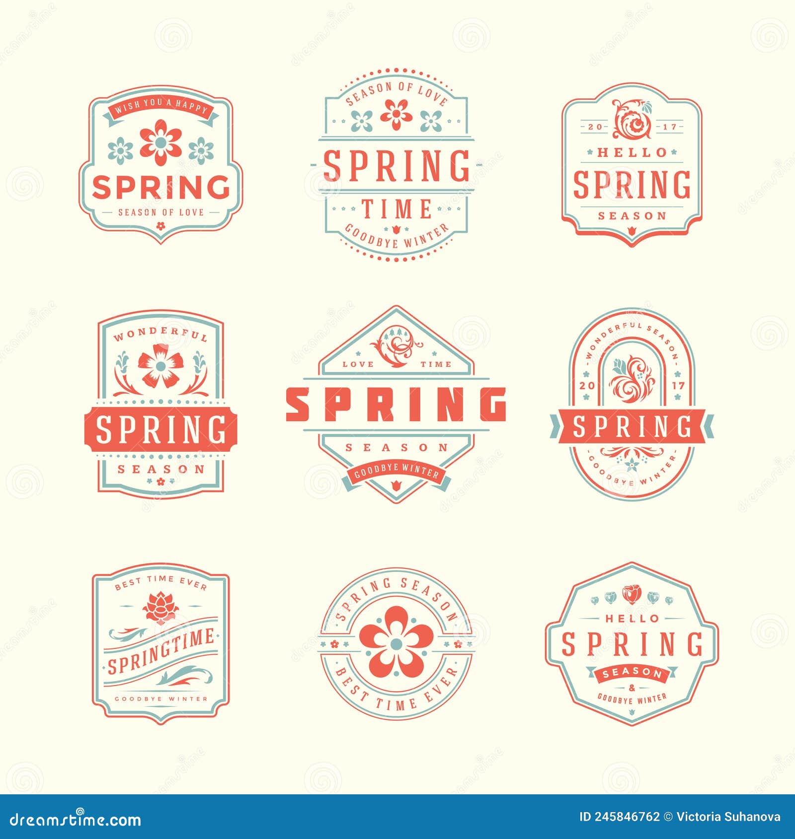 Typographic Badges - Happy Holidays. On The Basis Of Script Fonts ...