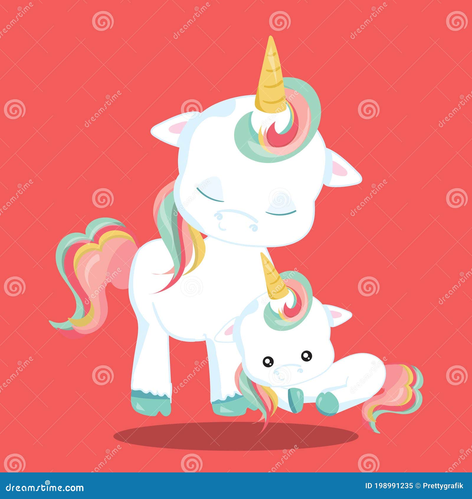 Spring unicorn 01 stock vector. Illustration of unicorn - 198991235