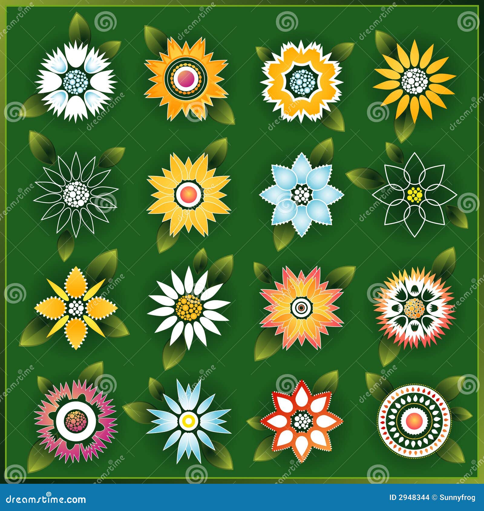 Spring vector flowers stock vector. Illustration of pattern - 2948344