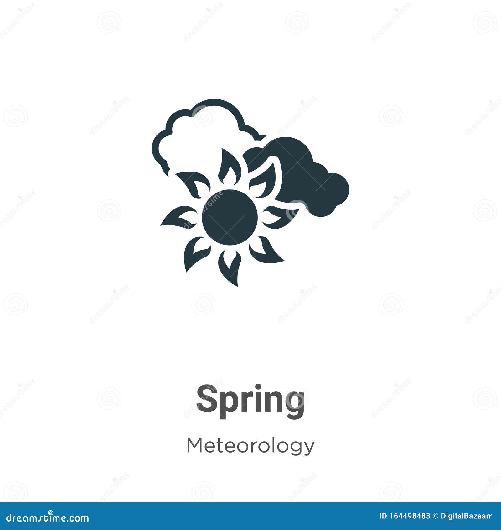 Spring Vector Icon on White Background. Flat Vector Spring Icon Symbol ...