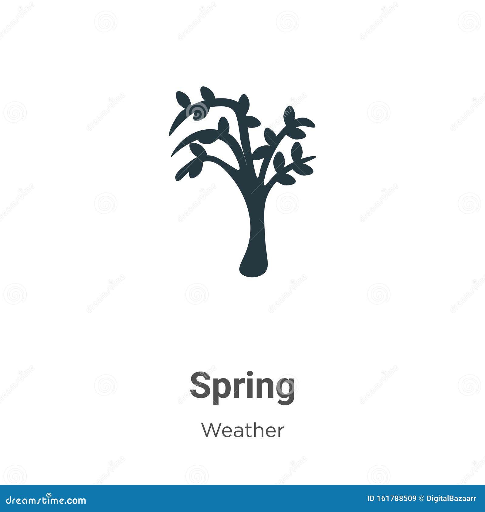 Spring Vector Icon On White Background. Flat Vector Spring Icon Symbol ...