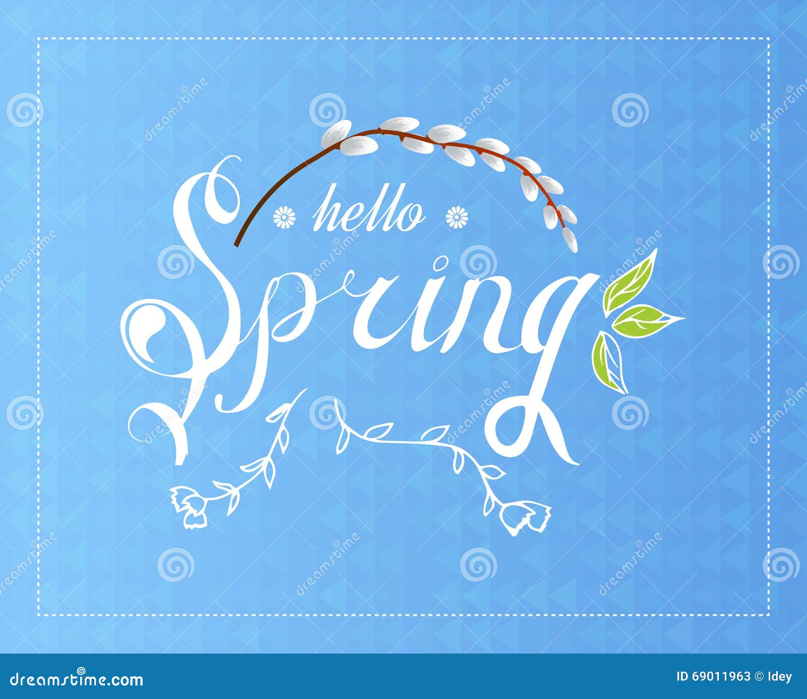 Spring Vector Typographic Poster and Logo. Stock Vector - Illustration ...