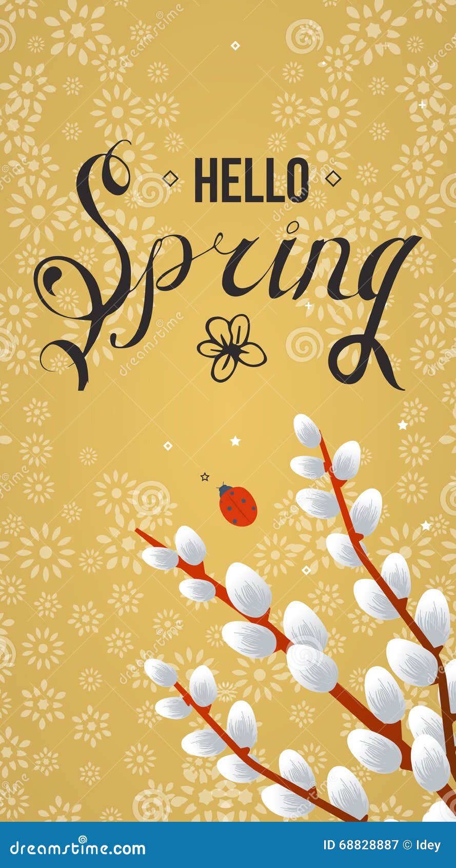 Spring Vector Typographic Poster and Logo. Stock Vector - Illustration ...