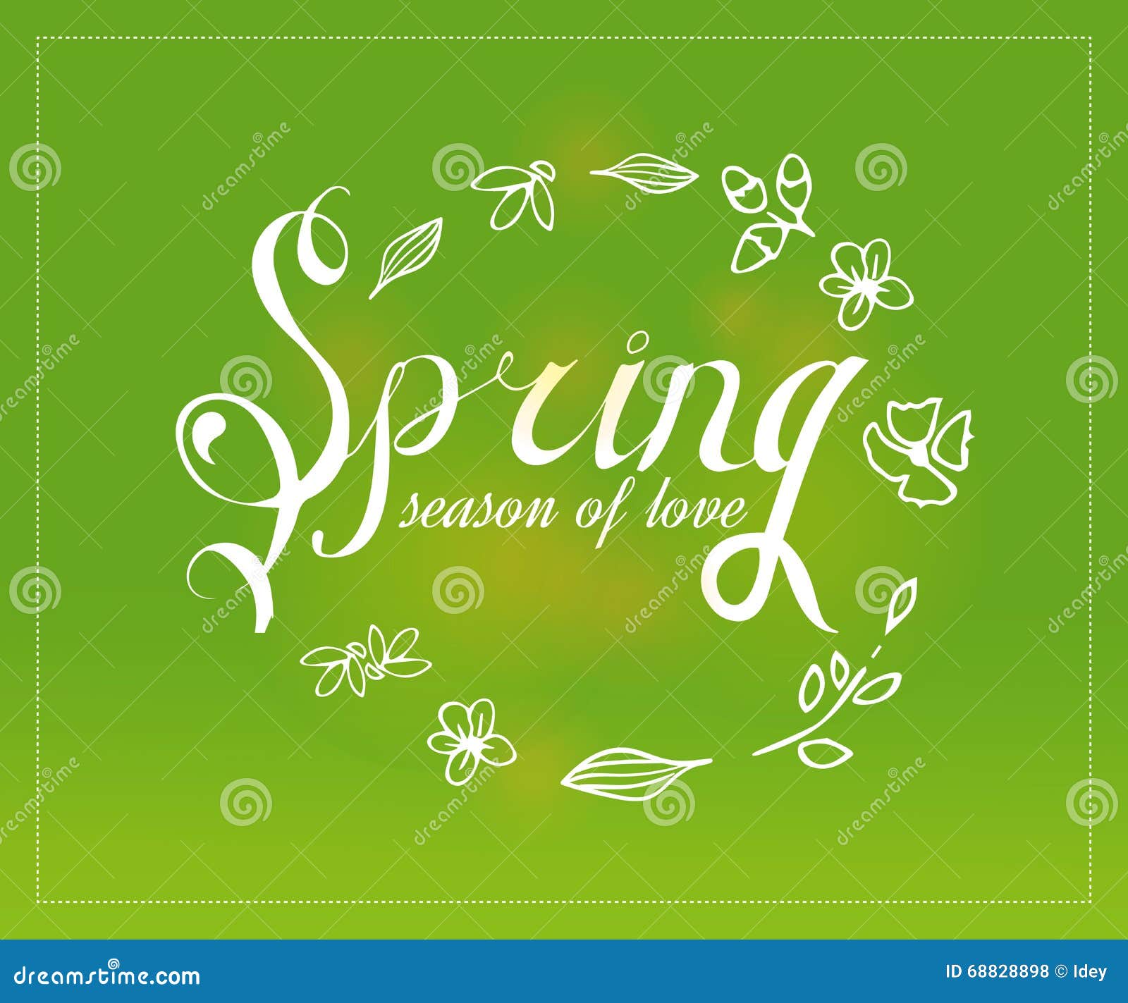Spring Vector Typographic Poster and Logo. Stock Vector - Illustration ...