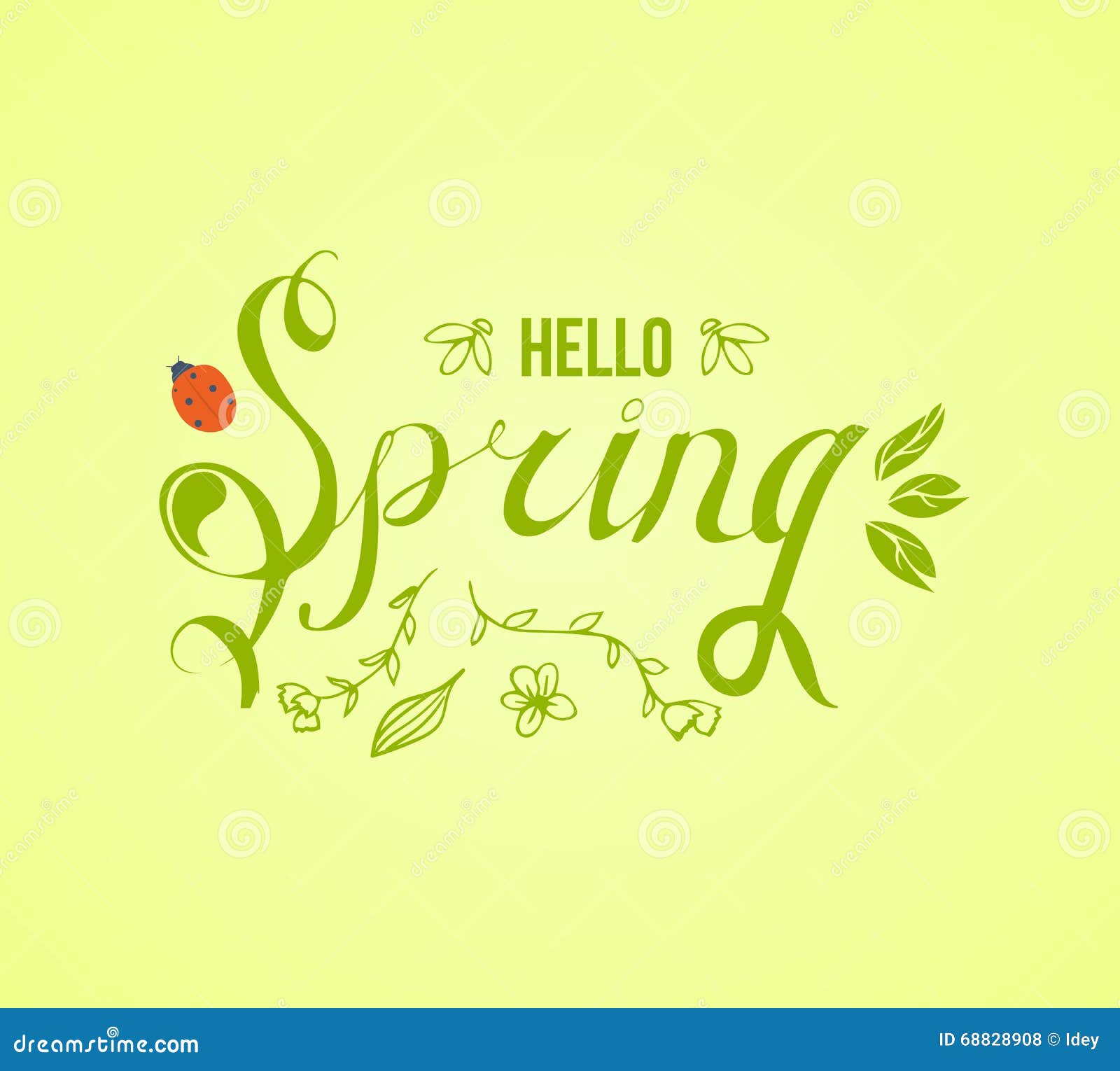 Spring Vector Typographic Poster and Logo. Stock Vector - Illustration ...