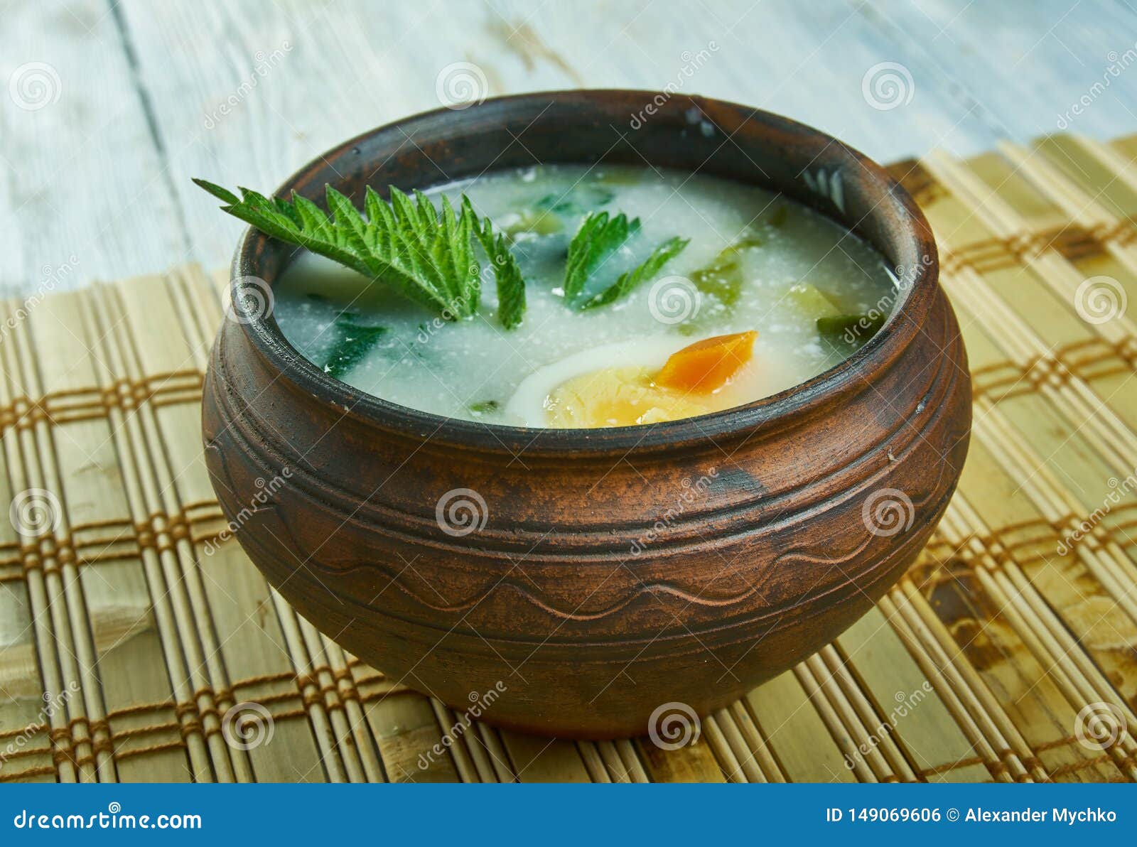 Spring Vegetable Soup Nettle Stock Photo - Image of green, nettle ...