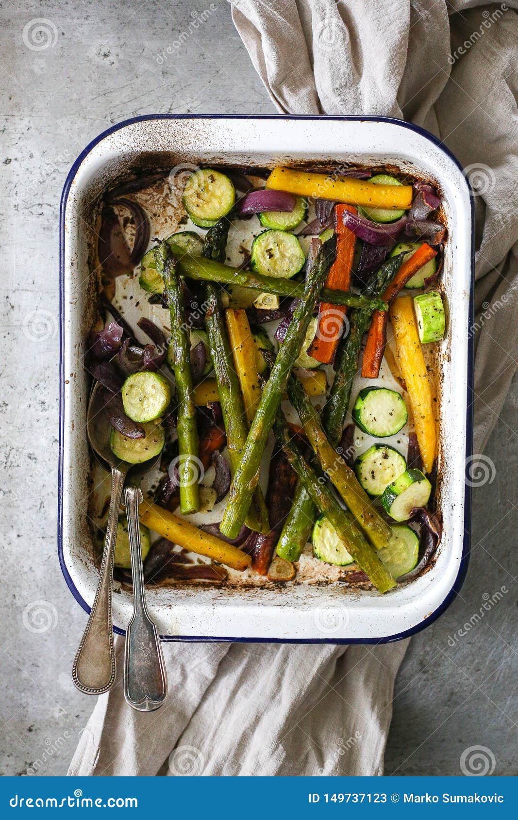 Spring Veggies Baked and Served Stock Image - Image of veggies ...