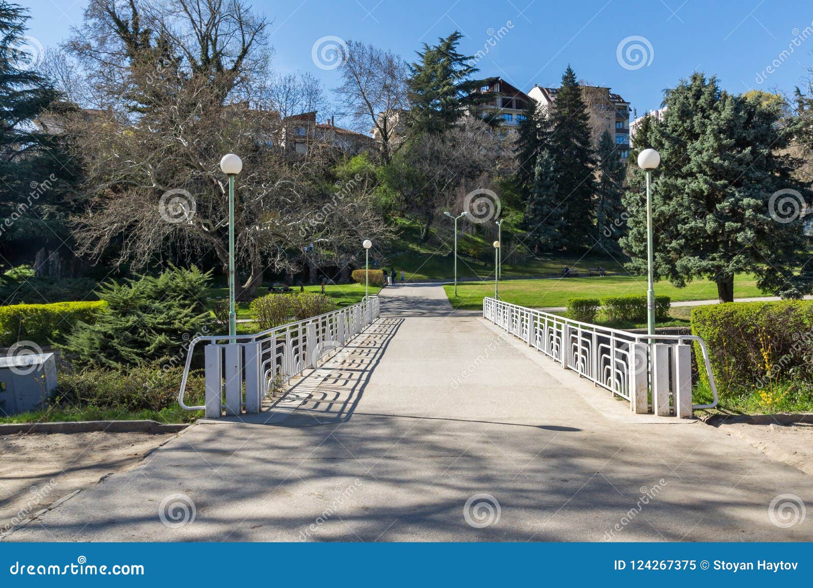 Spring View of Park St. Vrach in Town of Sandanski, Bulgaria Editorial ...