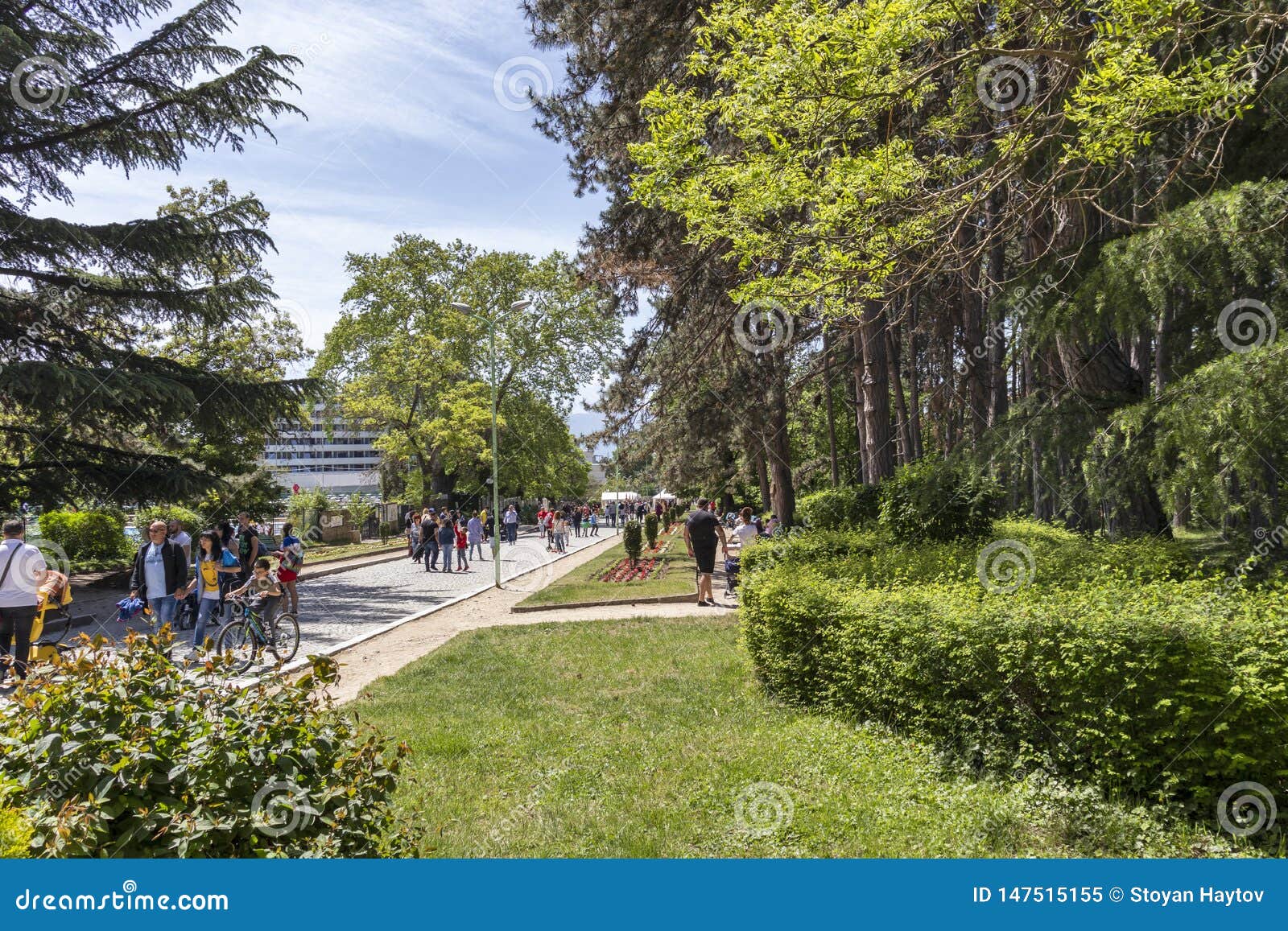 Spring View of Park St. Vrach in Town of Sandanski, Bulgaria Editorial ...