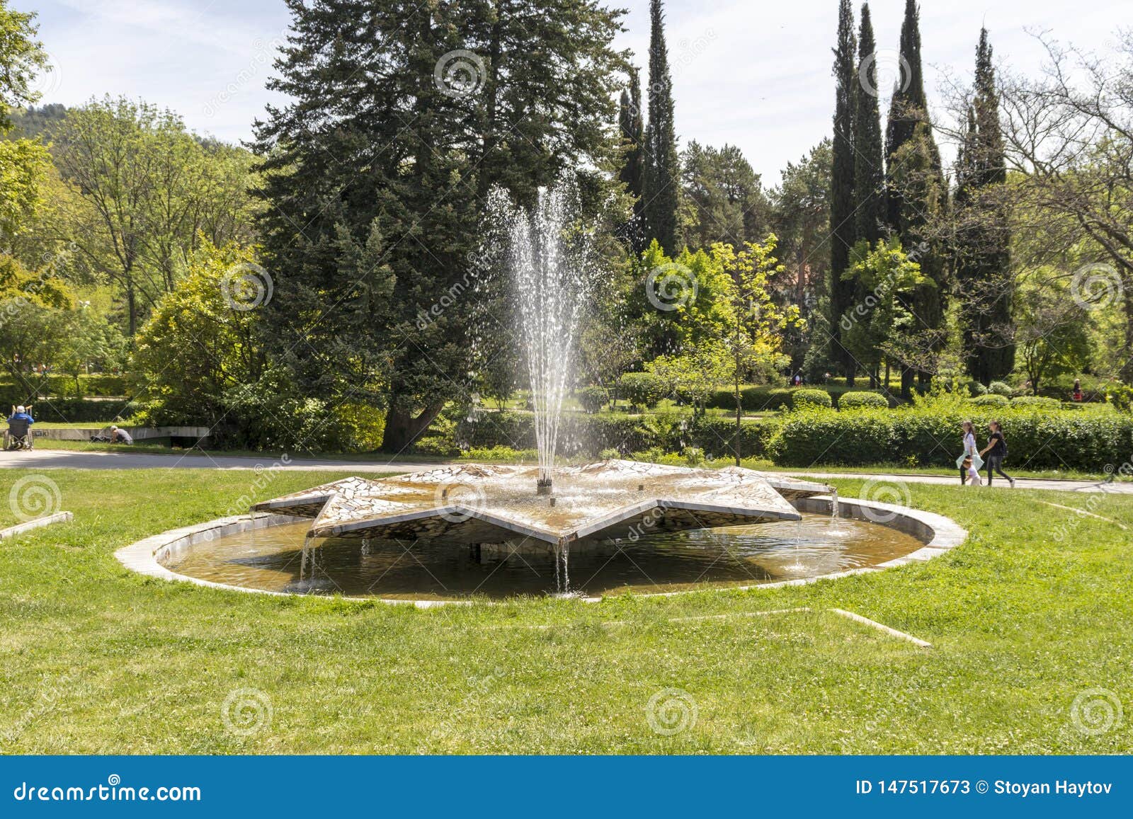Spring View of Park St. Vrach in Town of Sandanski, Bulgaria Editorial ...