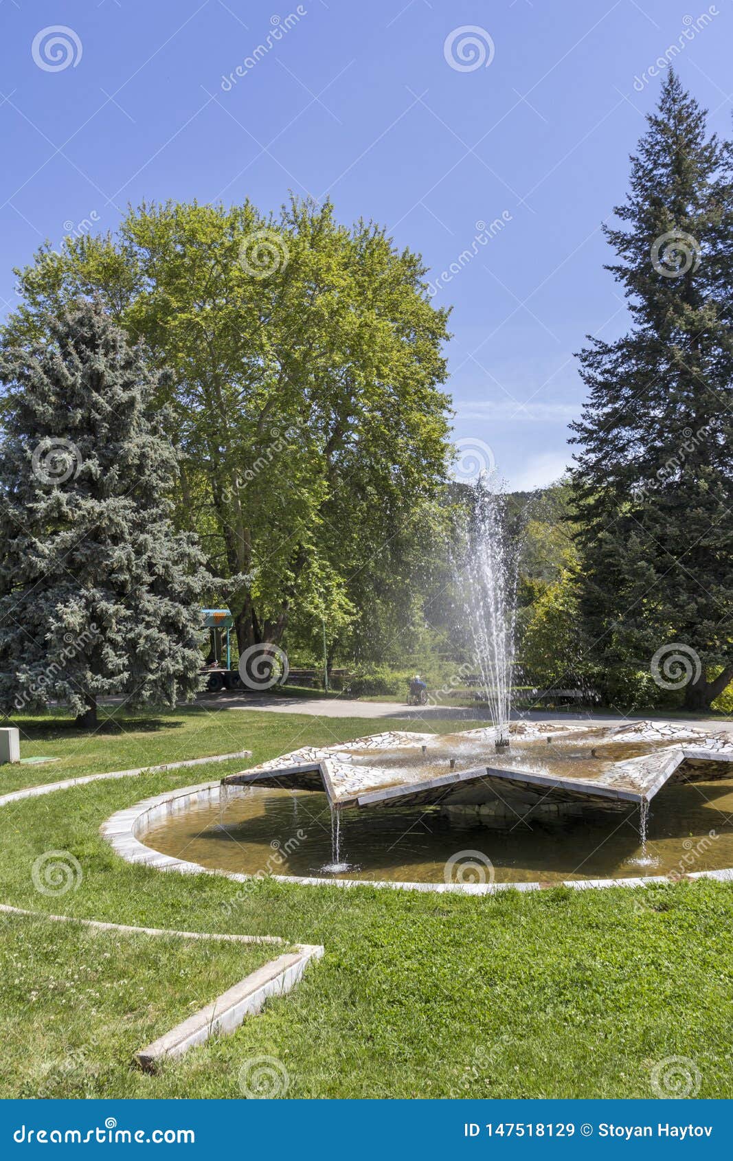 Spring View of Park St. Vrach in Town of Sandanski, Bulgaria Editorial ...