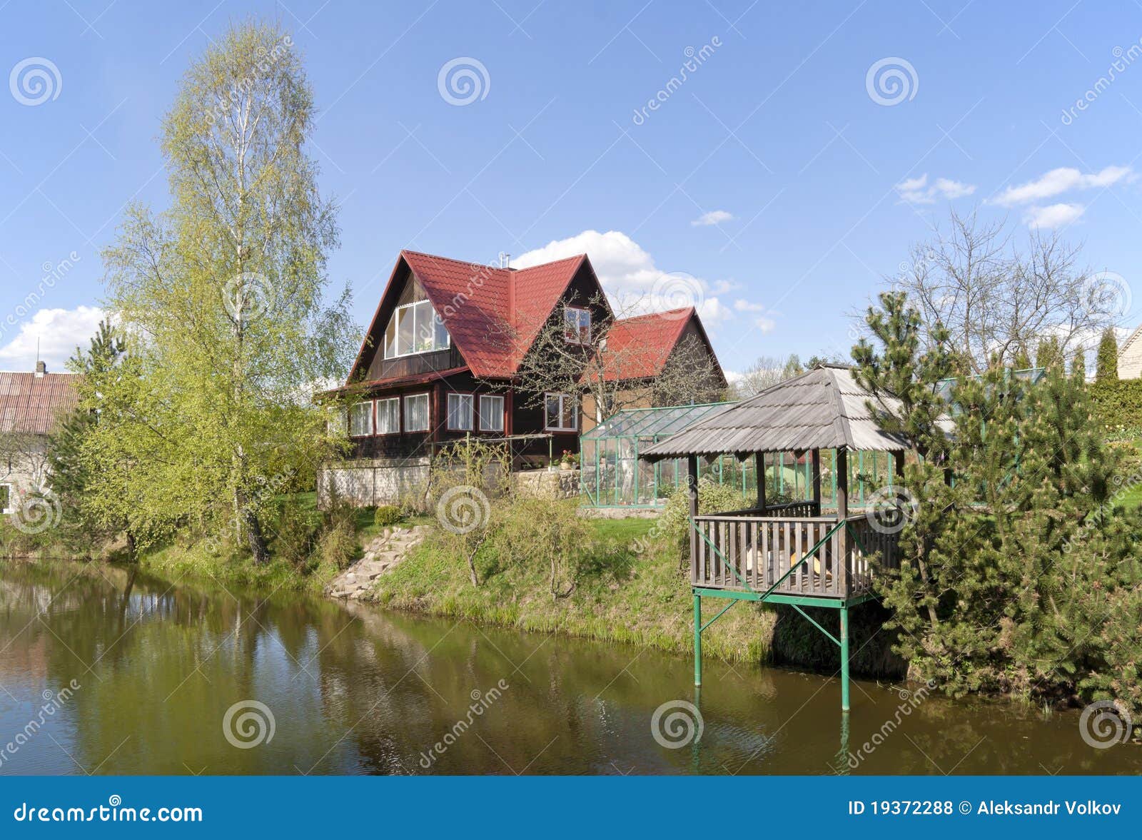 Spring in village stock photo. Image of traditional, scene - 19372288