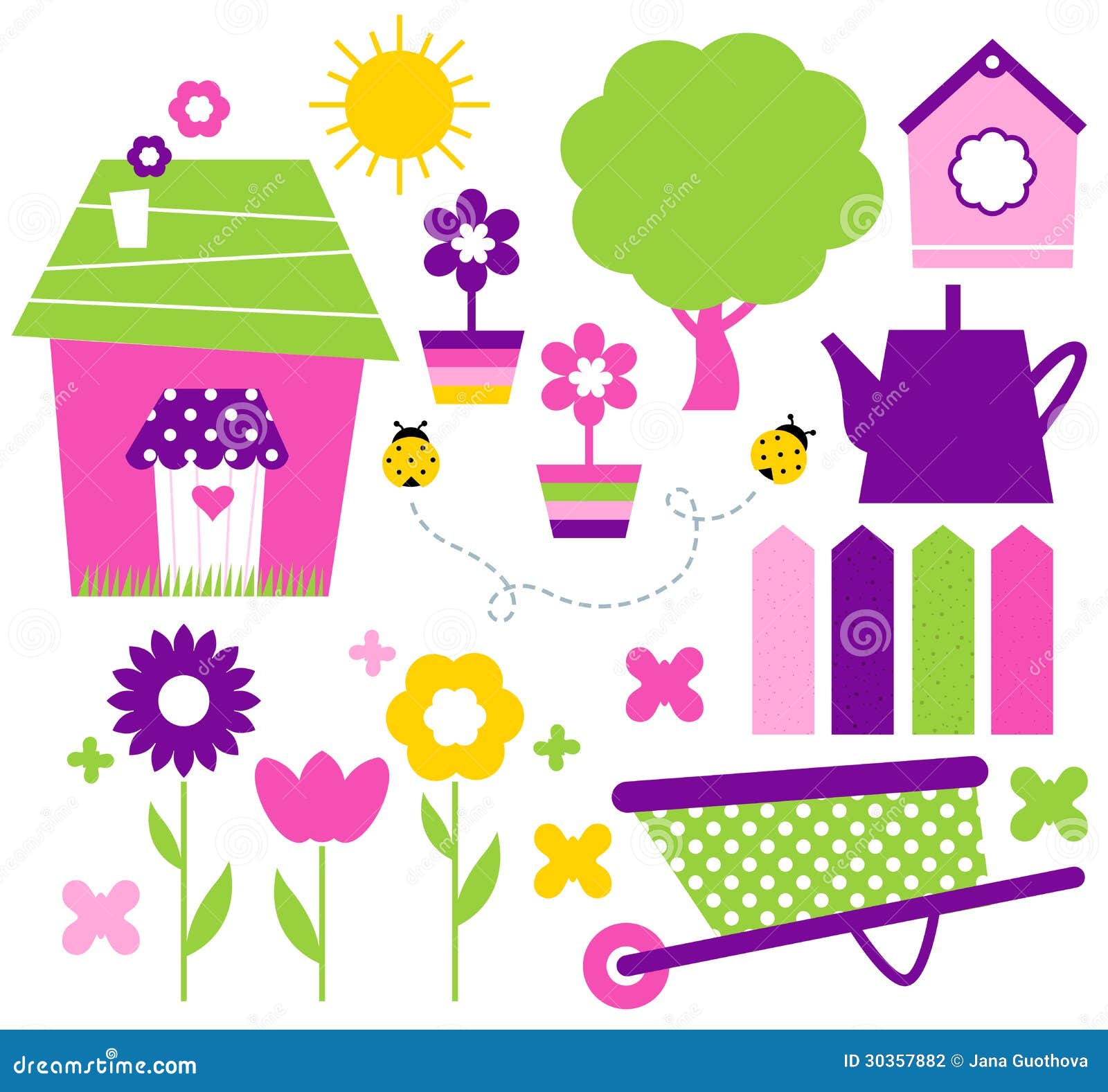 Spring Village Garden Set Stock Illustrations – 1,263 Spring Village ...