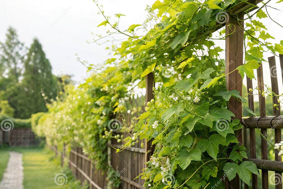 Spring Vines - Fresh Greenery in Bloom Stock Illustration ...
