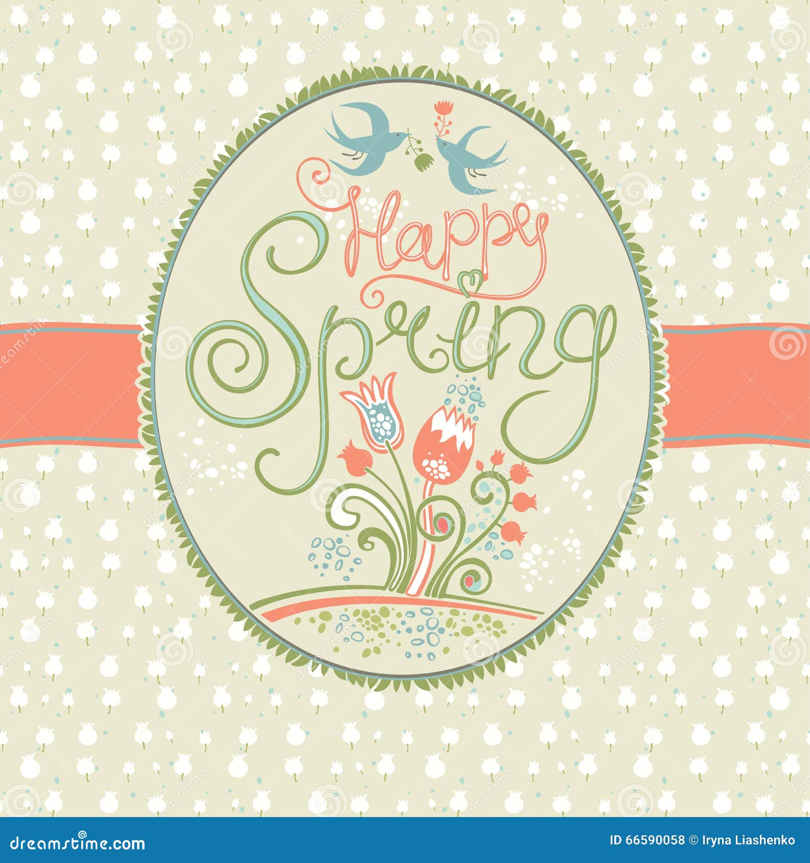 Spring vintage card. stock illustration. Illustration of snowdrop ...