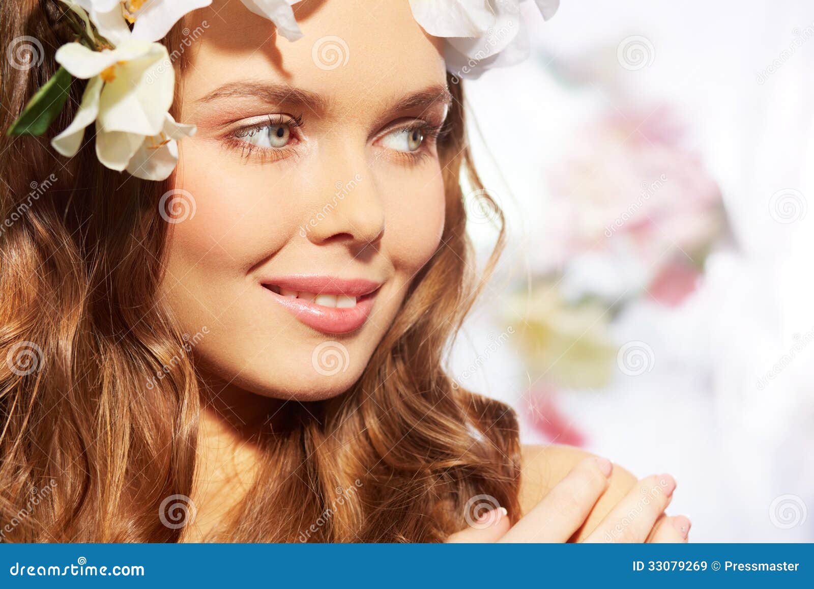 Spring visage stock image. Image of pleasant, lady, positivity - 33079269
