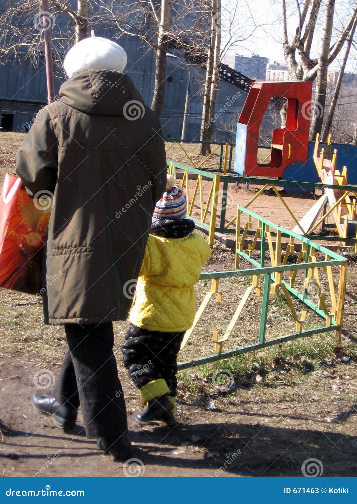 Spring walk stock image. Image of walking, walk, grandson - 671463