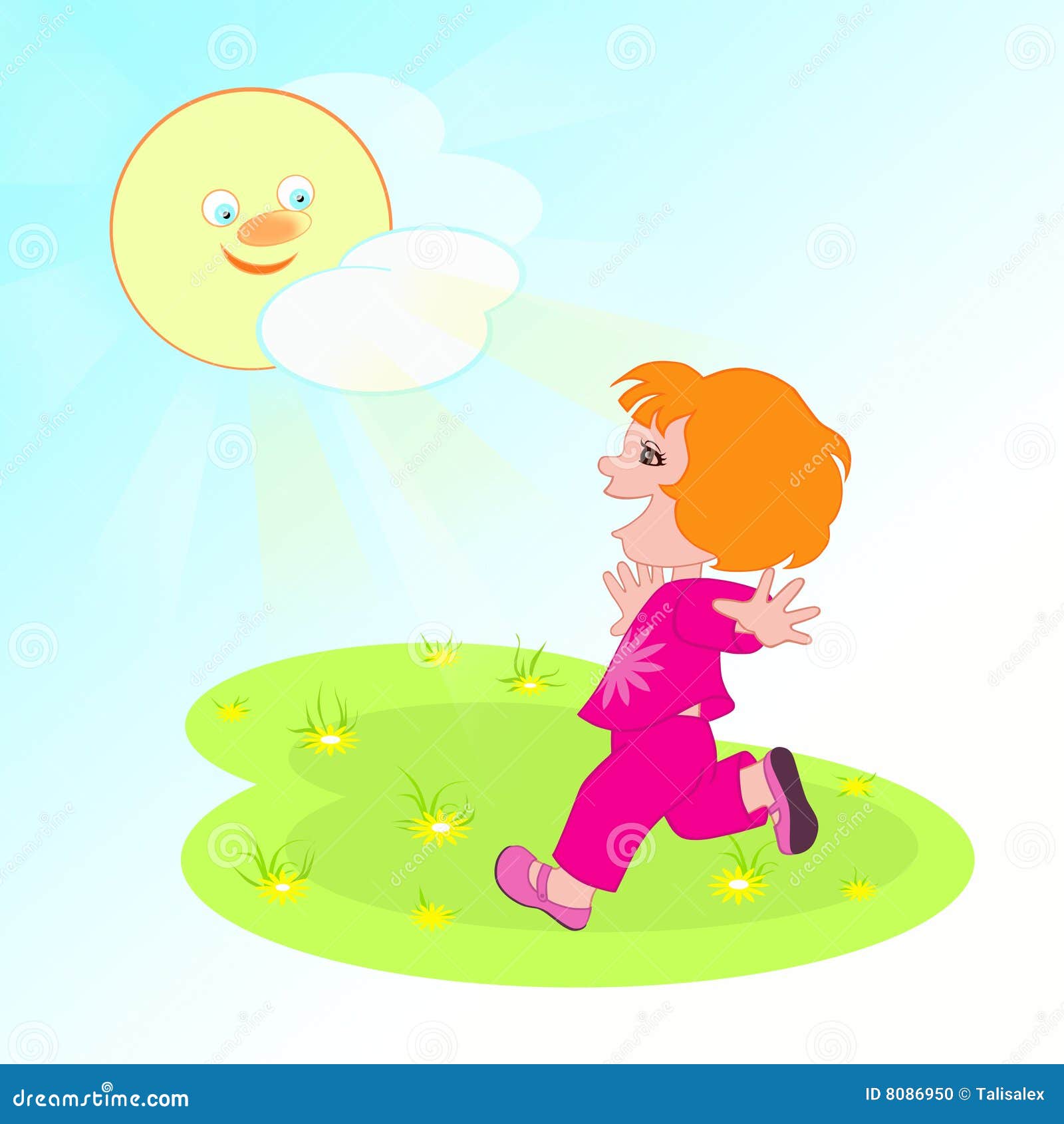 Spring walk stock illustration. Illustration of garden - 8086950