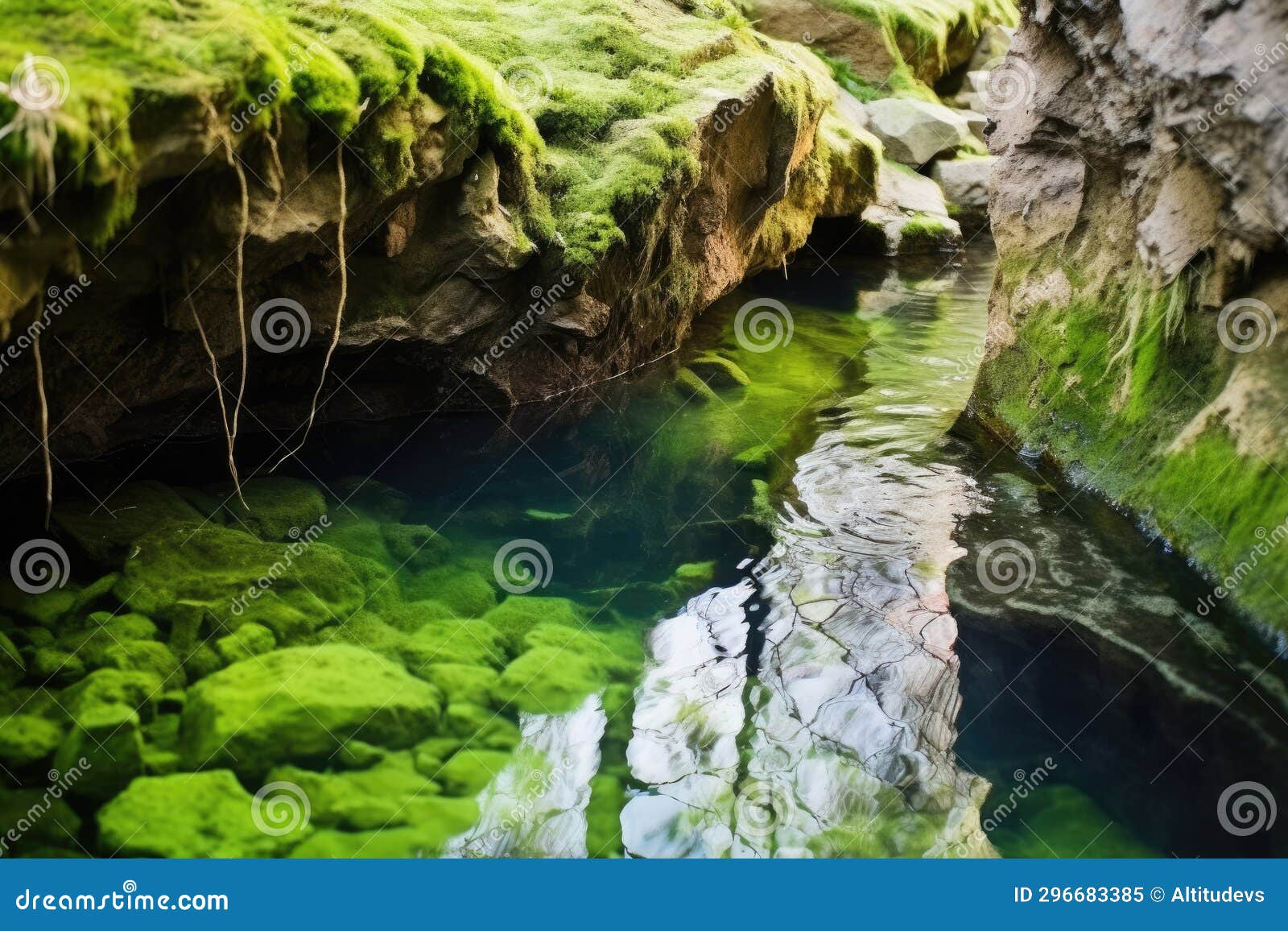 Spring Water Flowing from an Underground Hot Source Stock Image - Image ...