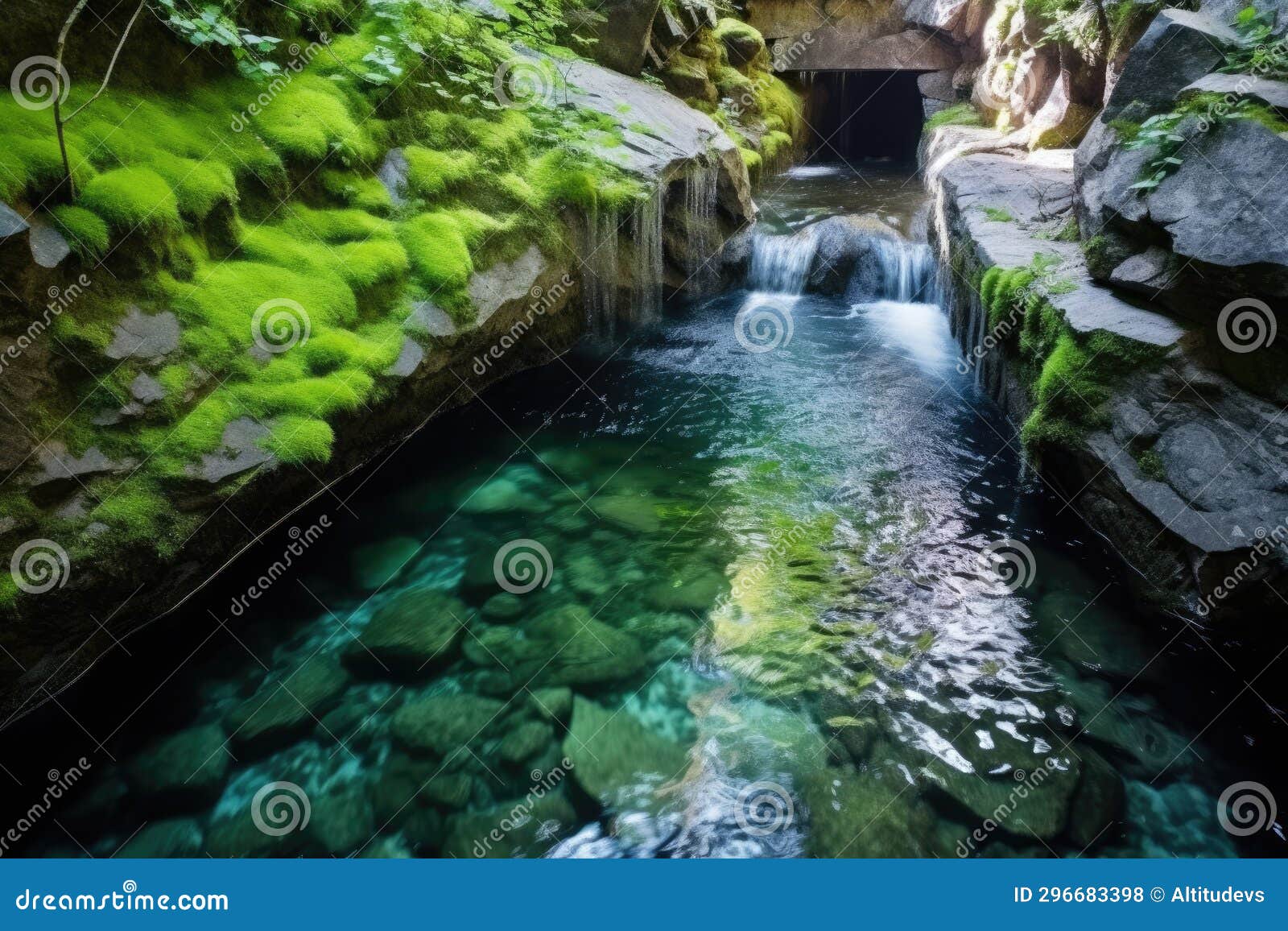 Spring Water Flowing from an Underground Hot Source Stock Photo - Image ...
