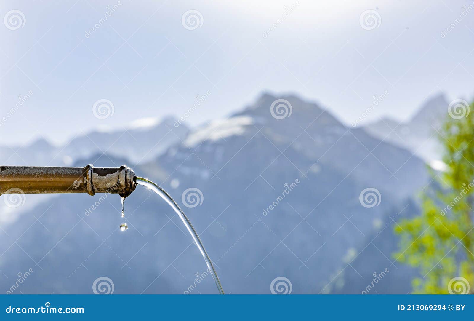 Spring Water from a Fountain Stock Photo - Image of drinking, spring ...