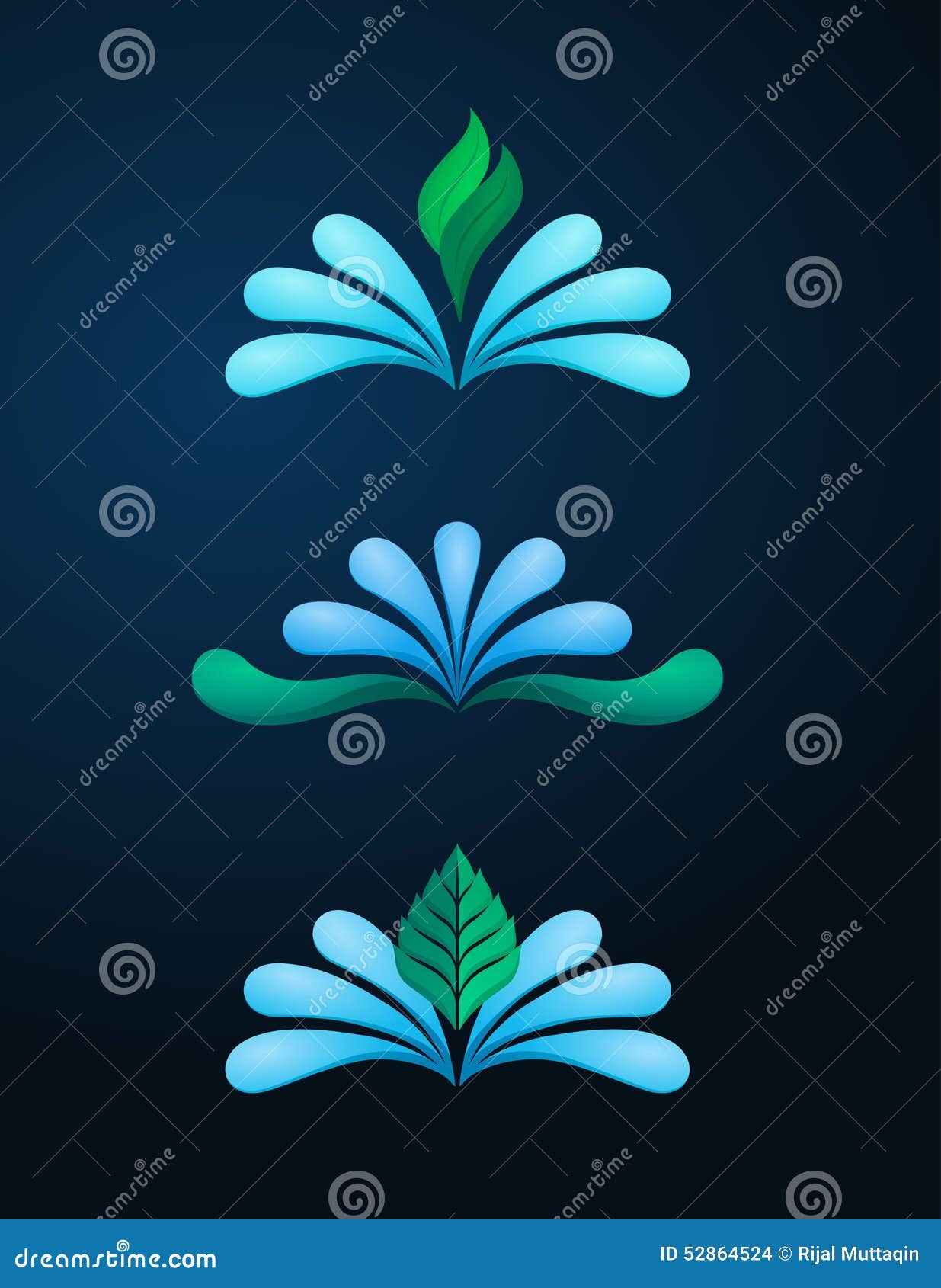 Spring water logo template stock vector. Illustration of blue - 52864524