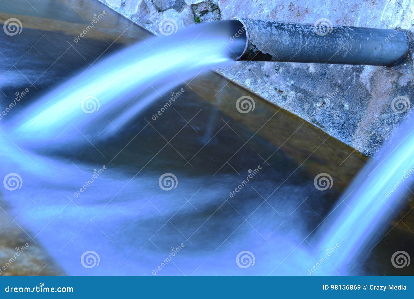 Spring Water & Natural Water Fountain Stock Image - Image of nature ...