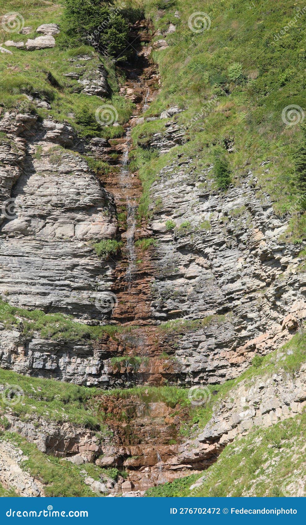 Spring Water of the Source between the Rocks of Mountain Stock Photo ...