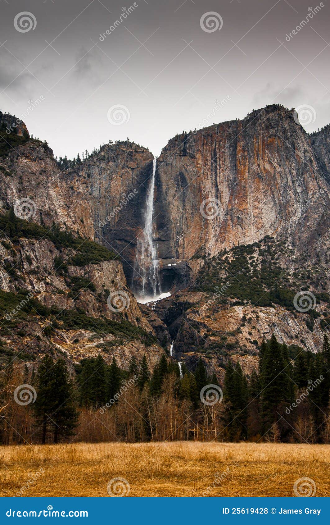 Spring Waterfall stock photo. Image of waterfall, clouds - 25619428