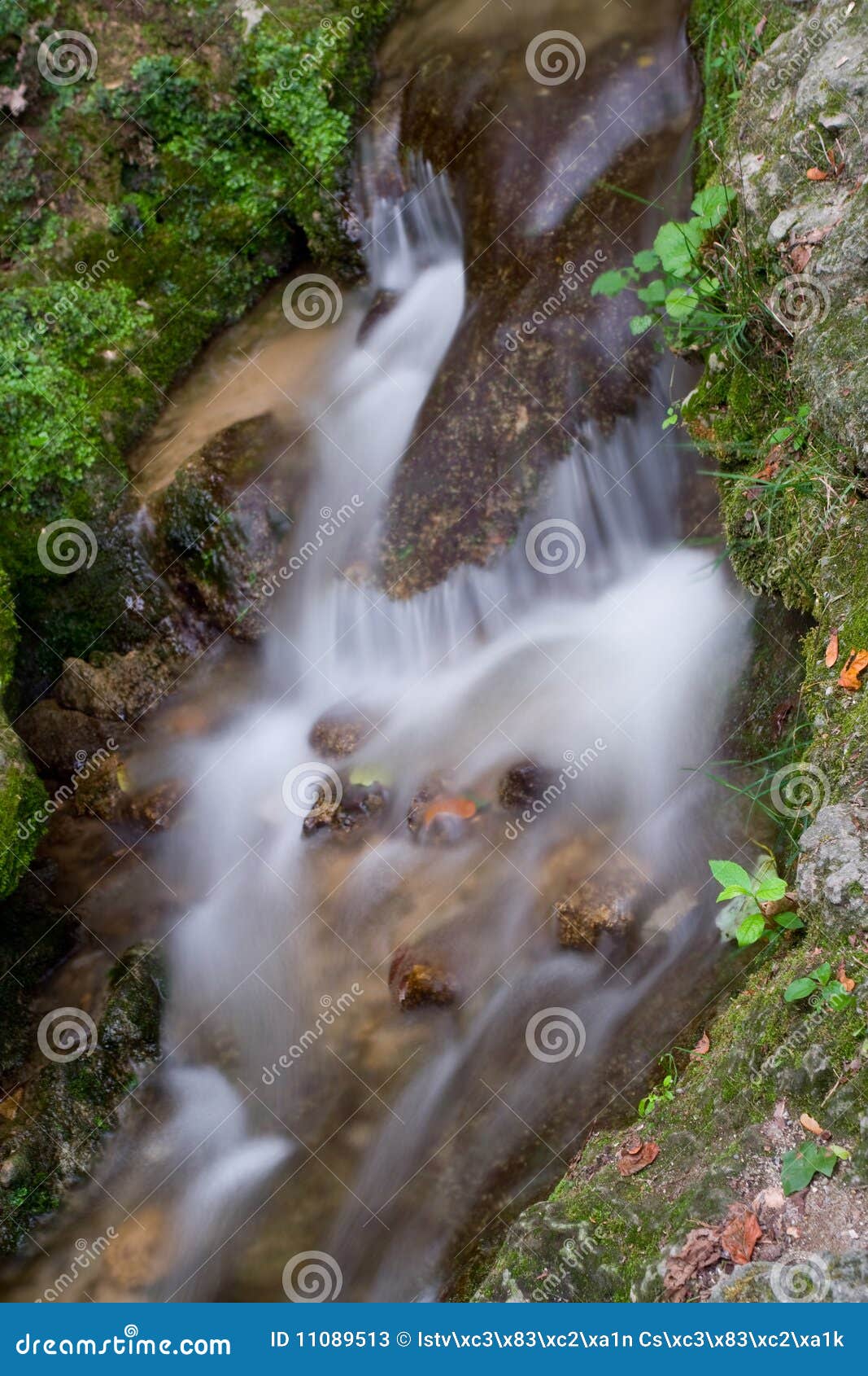 Spring waterfall detail stock image. Image of forest - 11089513