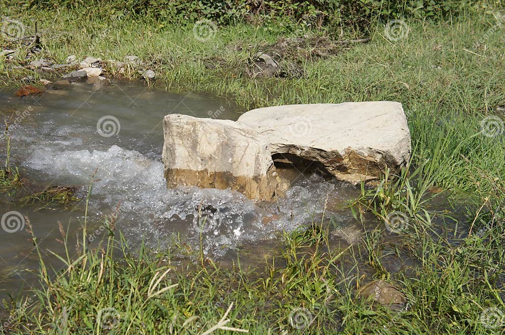 Spring Which is Spouting from the Ground Stock Photo - Image of stone ...
