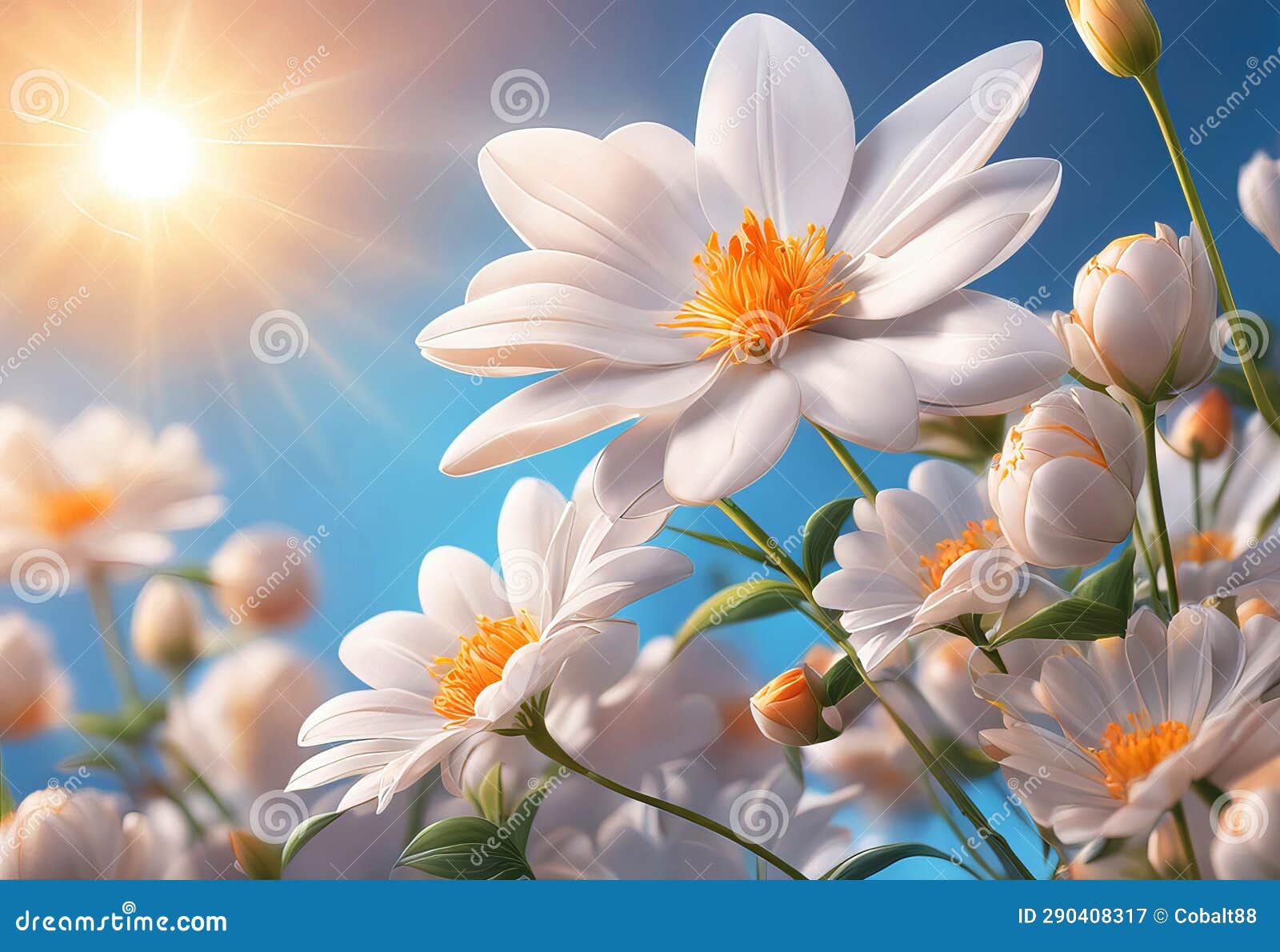 Spring White Flowers Closeup, Beautiful Spring Flower Background Stock ...