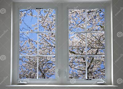 Spring window stock photo. Image of spring, interior, wooden - 682864