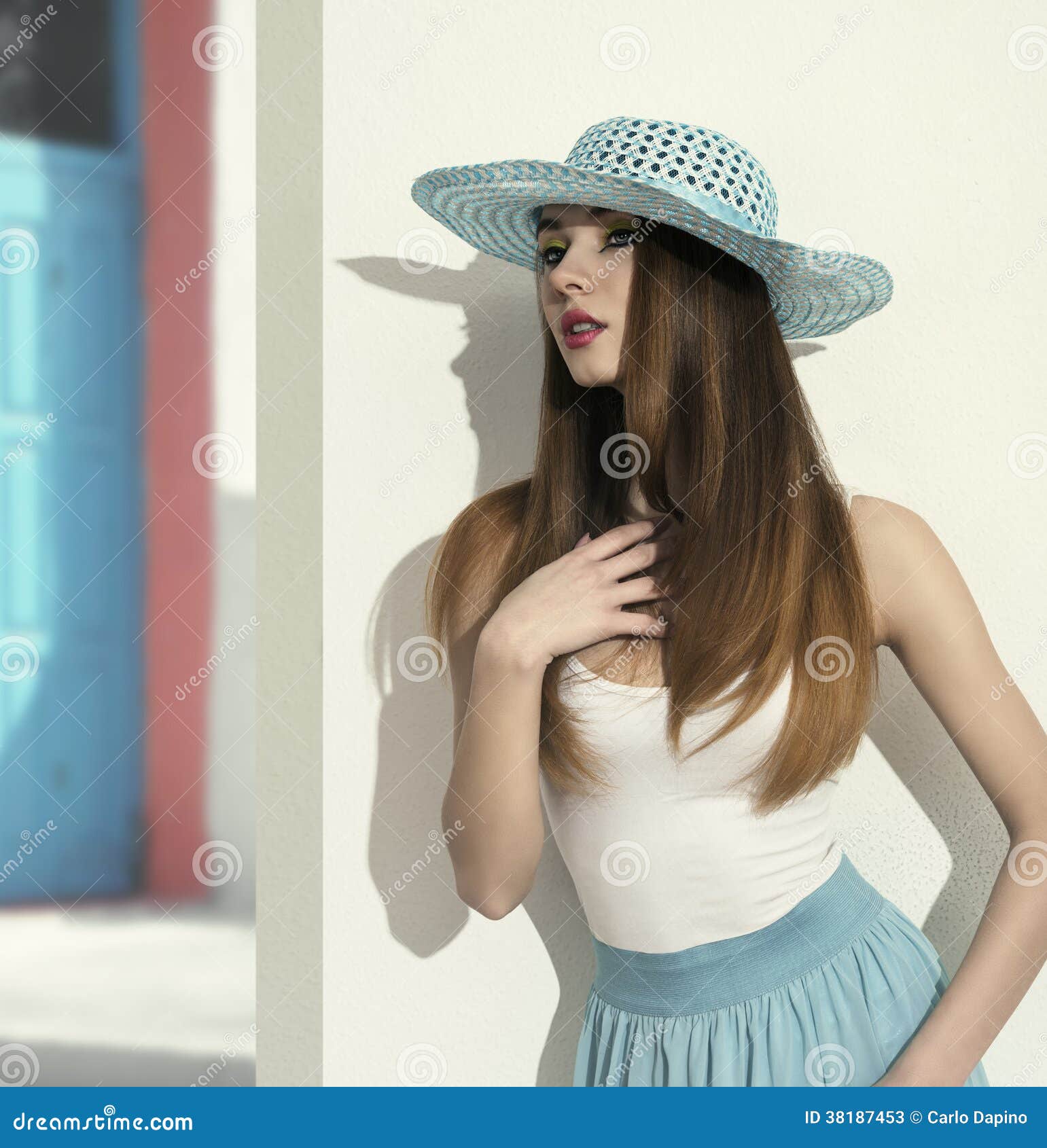Spring Woman in Fashion Shoot Stock Image - Image of female, girl: 38187453