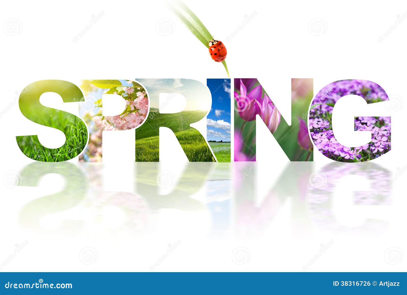 Spring word collage stock illustration. Illustration of green - 38316726