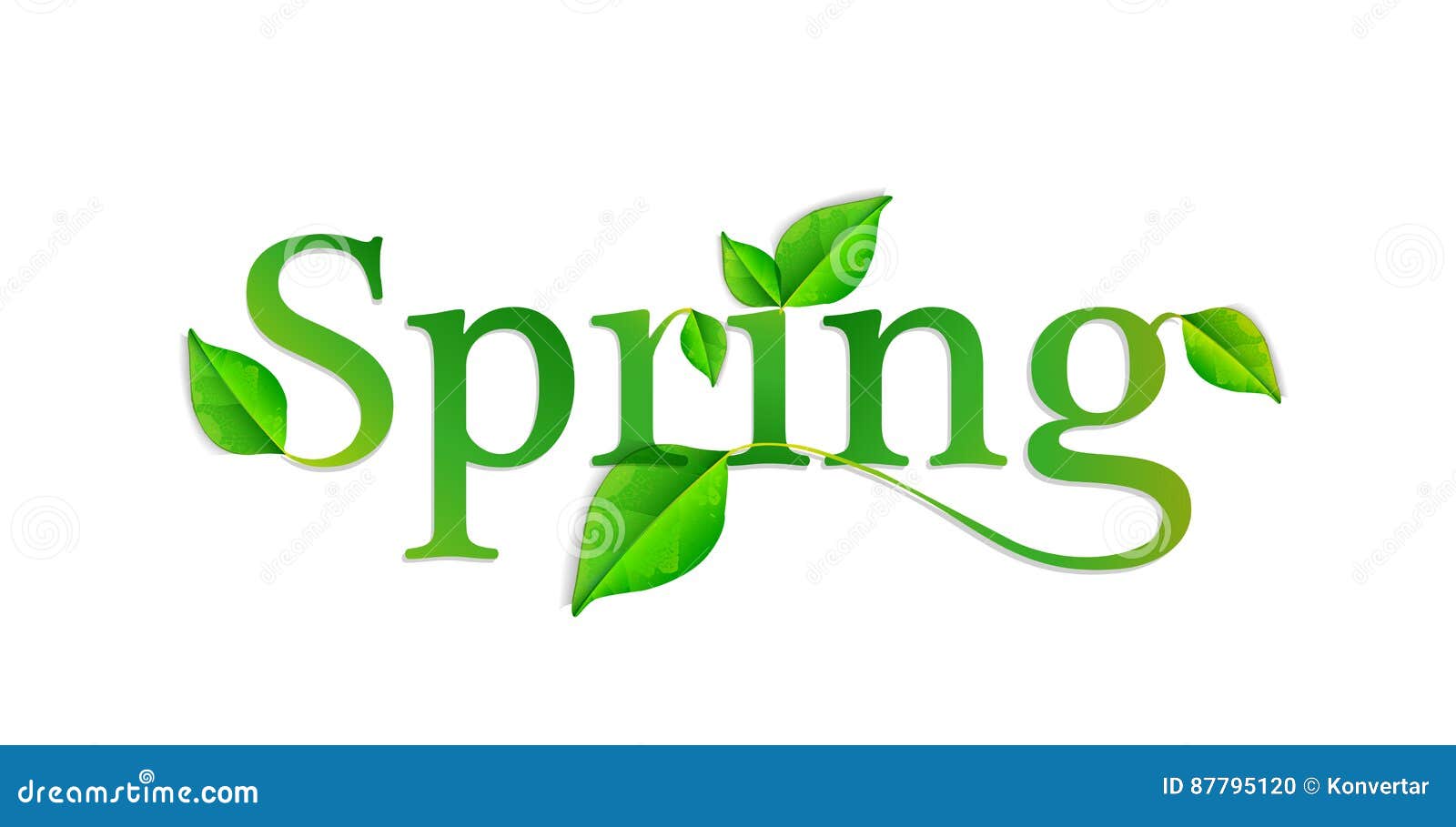 Spring word. stock illustration. Illustration of botanical - 87795120