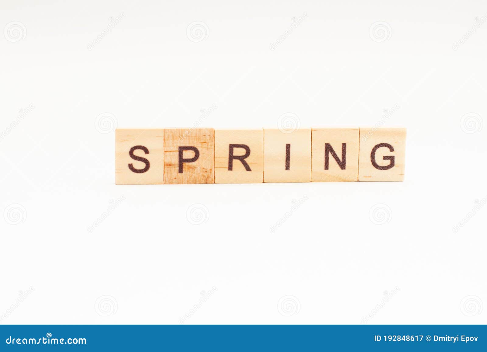 SPRING Words on Wooden Blocks. Concept Seasons of Year Stock Image ...