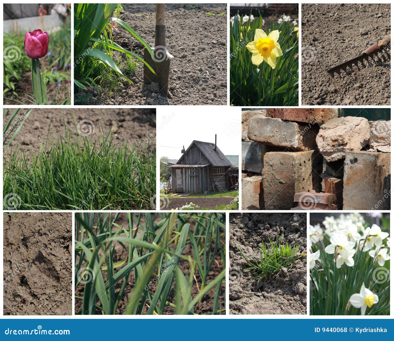 Spring work collage stock photo. Image of development - 9440068